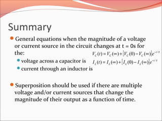 Initial and final condition for circuit | PPT