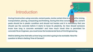 How to determine Initial and Final Setting Time of Cement? | PPTX