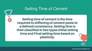 How to determine Initial and Final Setting Time of Cement? | PPT