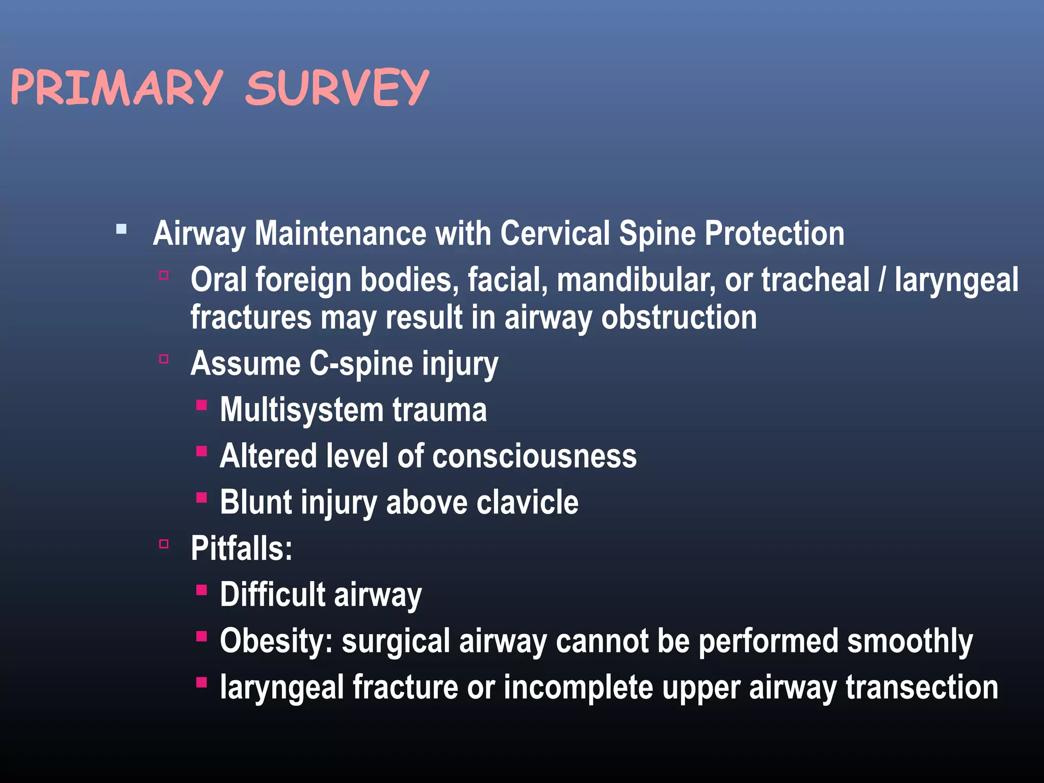 Initial assement in trauma pat | PPT