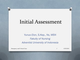 Initial assssment ppt | PDF