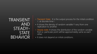 Output analysis for simulation models / Elimination of initial Bias | PPTX