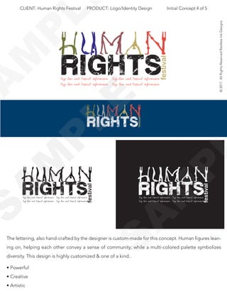 Human Rights Festival - Logo/Identity Design, Initial Concepts ...
