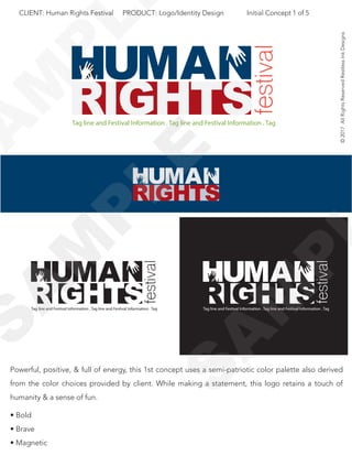 Human Rights Festival - Logo/Identity Design, Initial Concepts ...