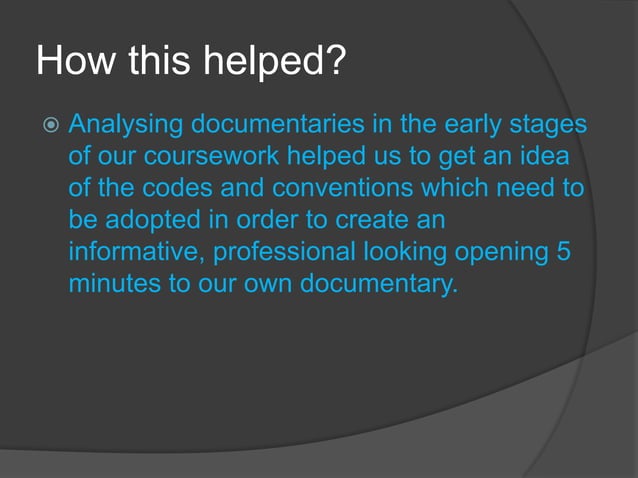 Initial documentary analysis | PPT