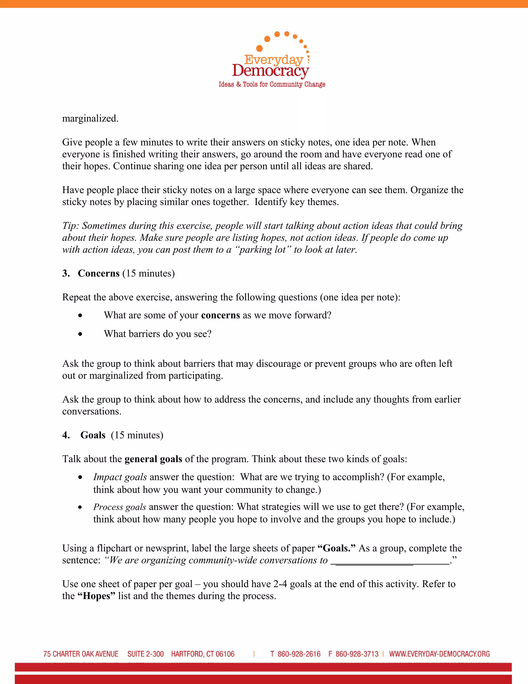 Initial Goal Setting Activity | DOC