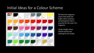Initial ideas colours and niche examples-3 | PPT