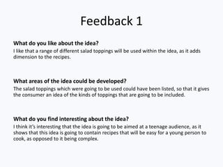 Initial ideas and feedback - Sanem | PPT