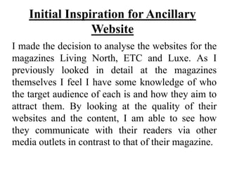 Initial Inspiration for Ancillary Website | PPT