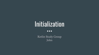 Initialization | PDF