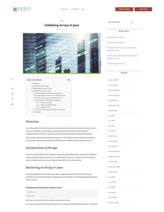 Initializing Arrays In Java | PDF