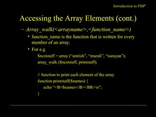 Initializing arrays | PPT | Web Development | Internet
