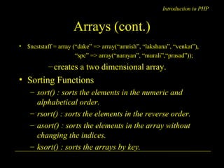 Initializing arrays | PPT | Web Development | Internet