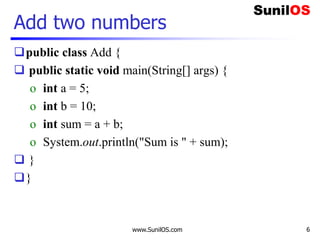 Initial Java Core Concept | PPT