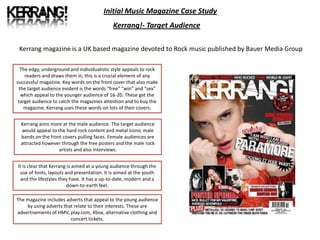 Initial music magazine case study- Kerrang! | PPTX