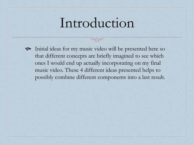 initial MV ideas final.pptx