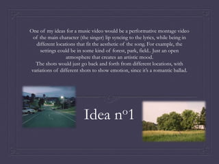 initial MV ideas final.pptx