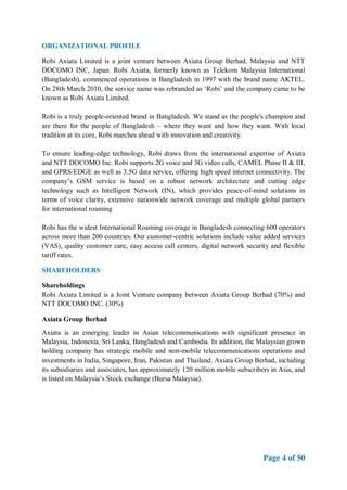 Initial part (The management functions of Robi Axiata ltd. ) | PDF | Phone Services | Home Utilities