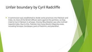 Initial Problem of Pakistan as A Nascent State | PPT