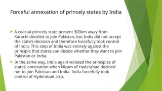 Initial Problem of Pakistan as A Nascent State | PPT