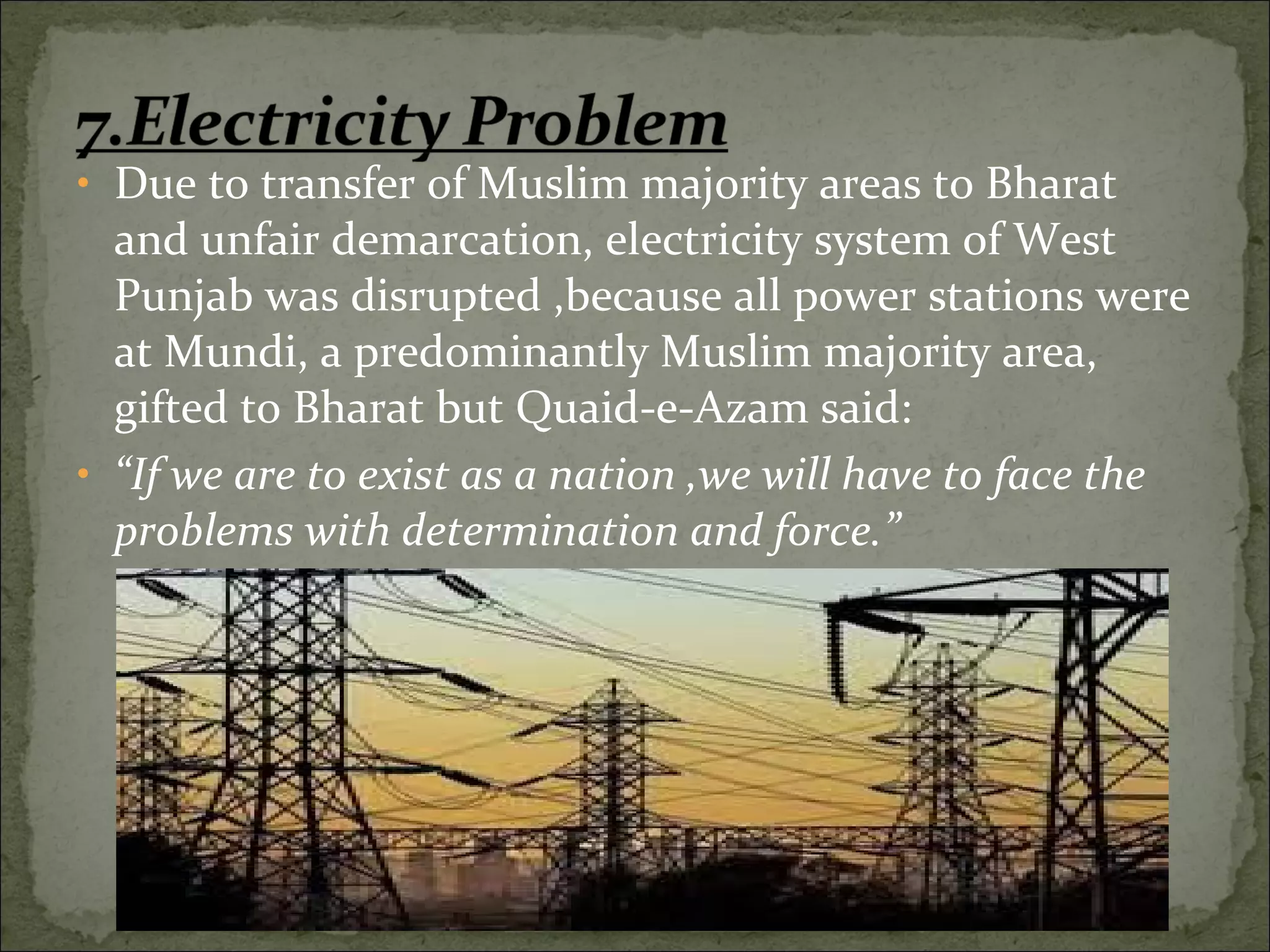 Initial problem of pakistan | PPT