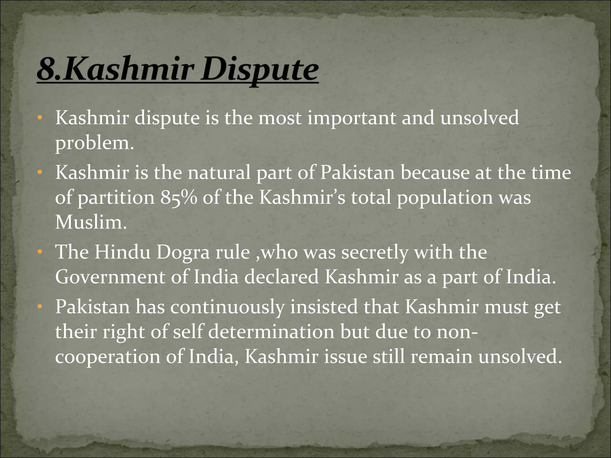 Initial problem of pakistan | PPT