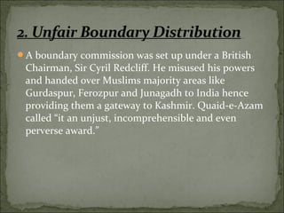 Initial problem of pakistan | PPT