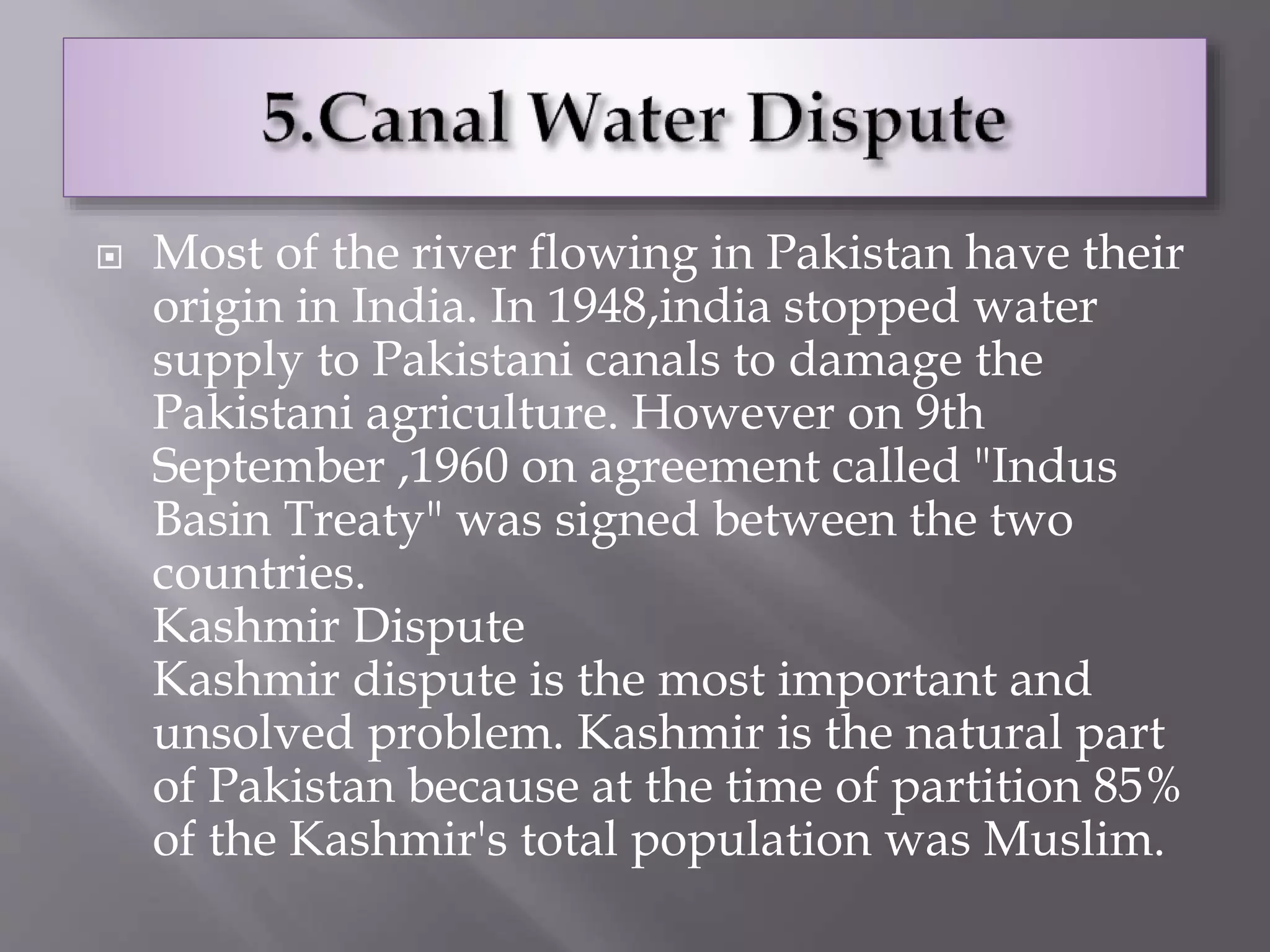 Initial problems of pakistan | PPTX