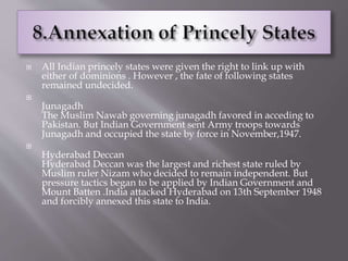 Initial problems of pakistan | PPTX