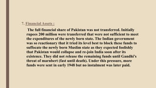 Initial problems of pakistan | PPTX