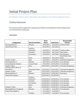 Initial project plan | DOCX