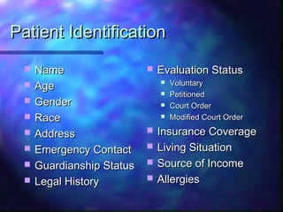 Initial psychiatric assessment | PPT