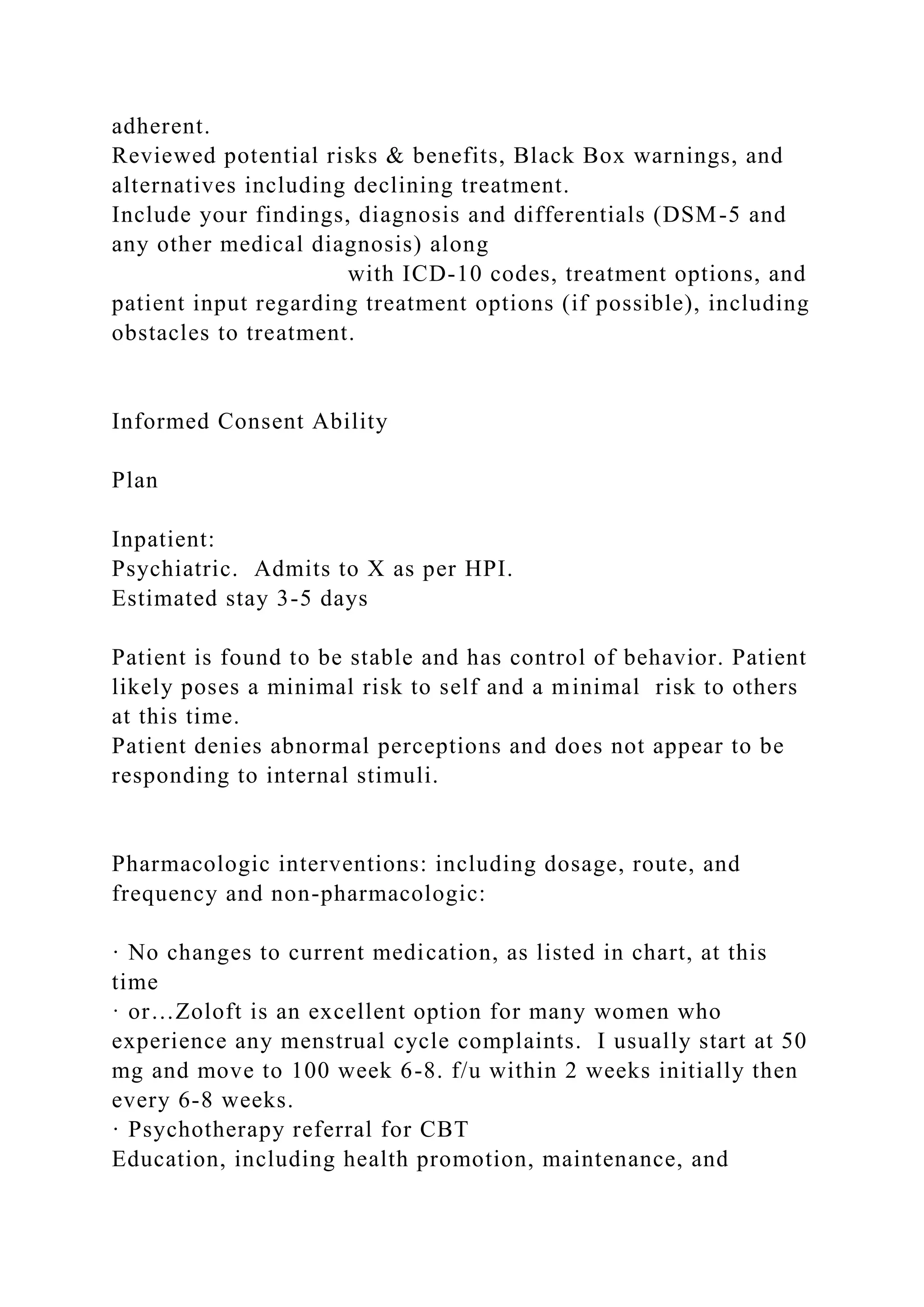 Initial Psychiatric SOAP Note TemplateThere are different ways i.docx ...