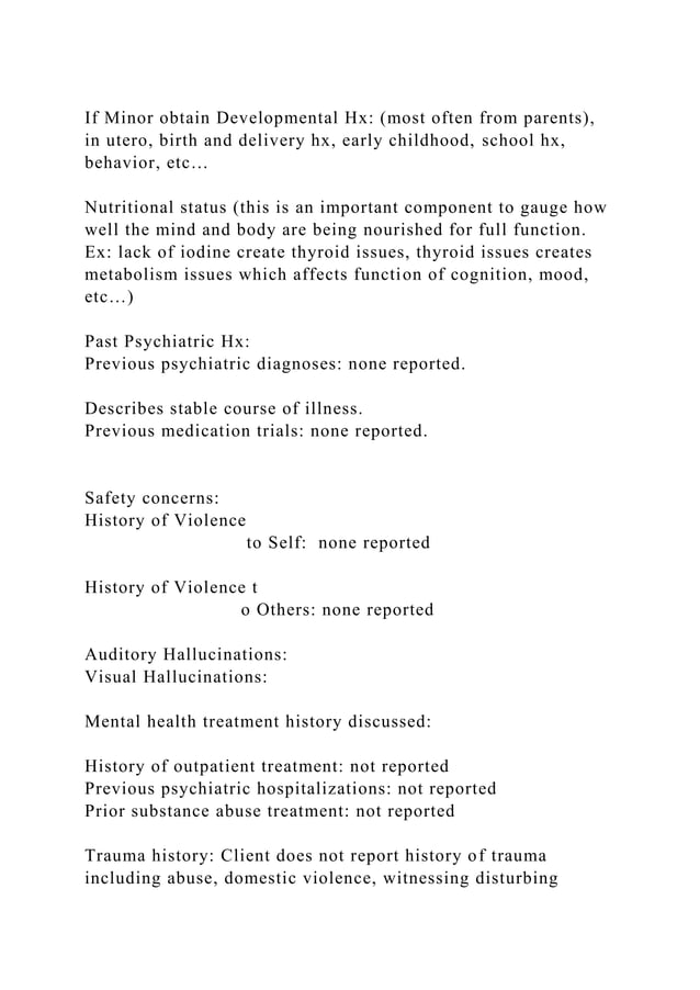 Initial Psychiatric SOAP Note TemplateThere are different ways i.docx ...