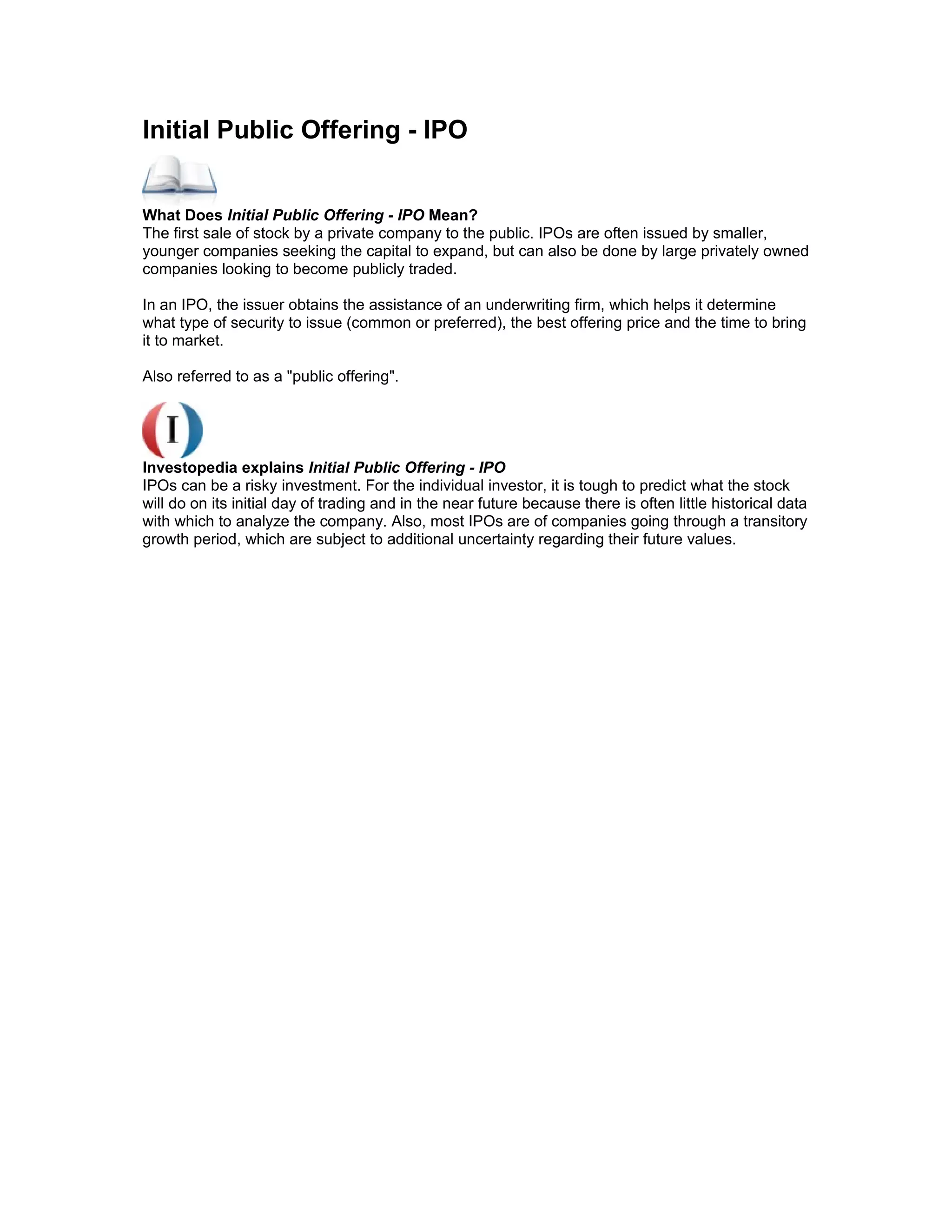 Initial public offering | PDF