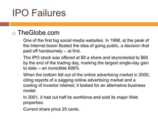 Initial public offering(ipo) | PPTX