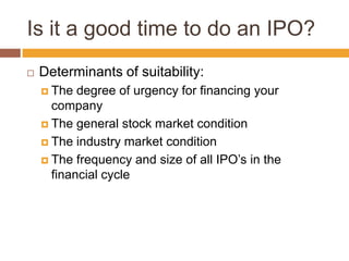 Initial public offering(ipo) | PPTX