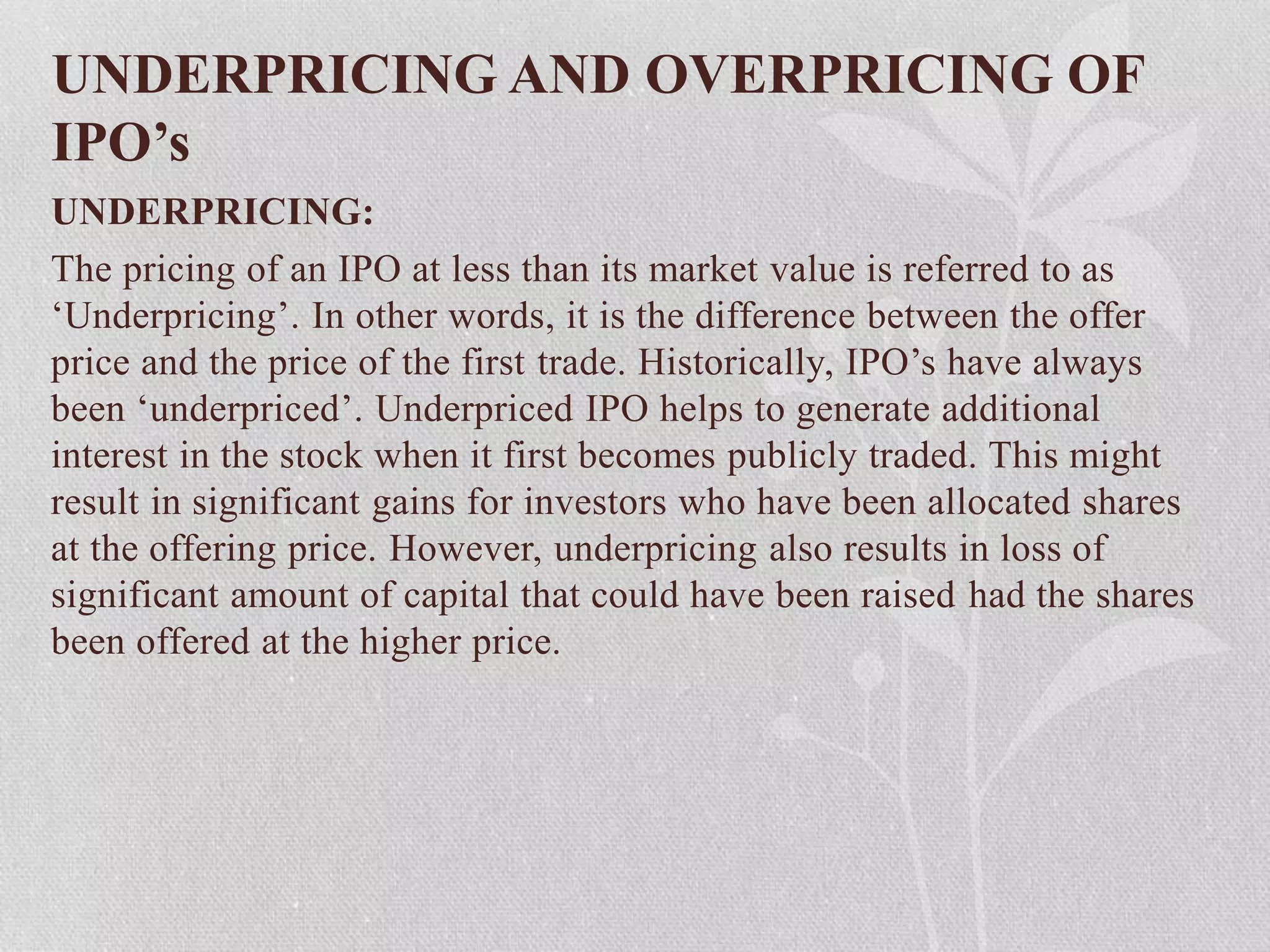 Initial public offering(ipo) | PPTX