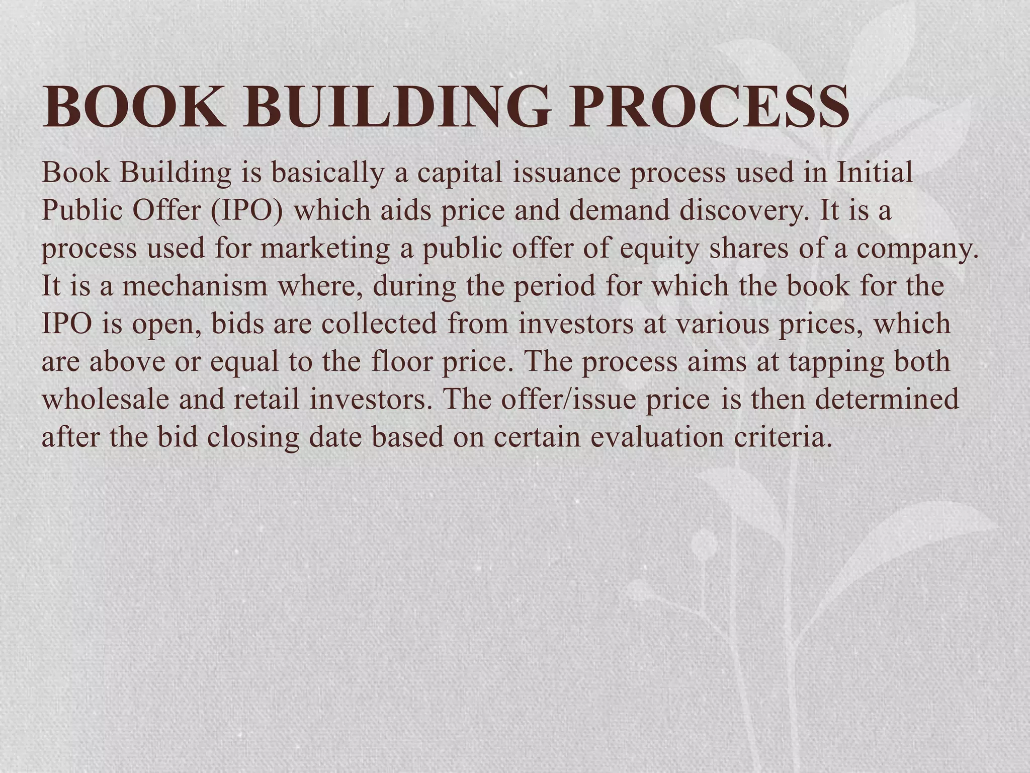 Initial public offering(ipo) | PPTX