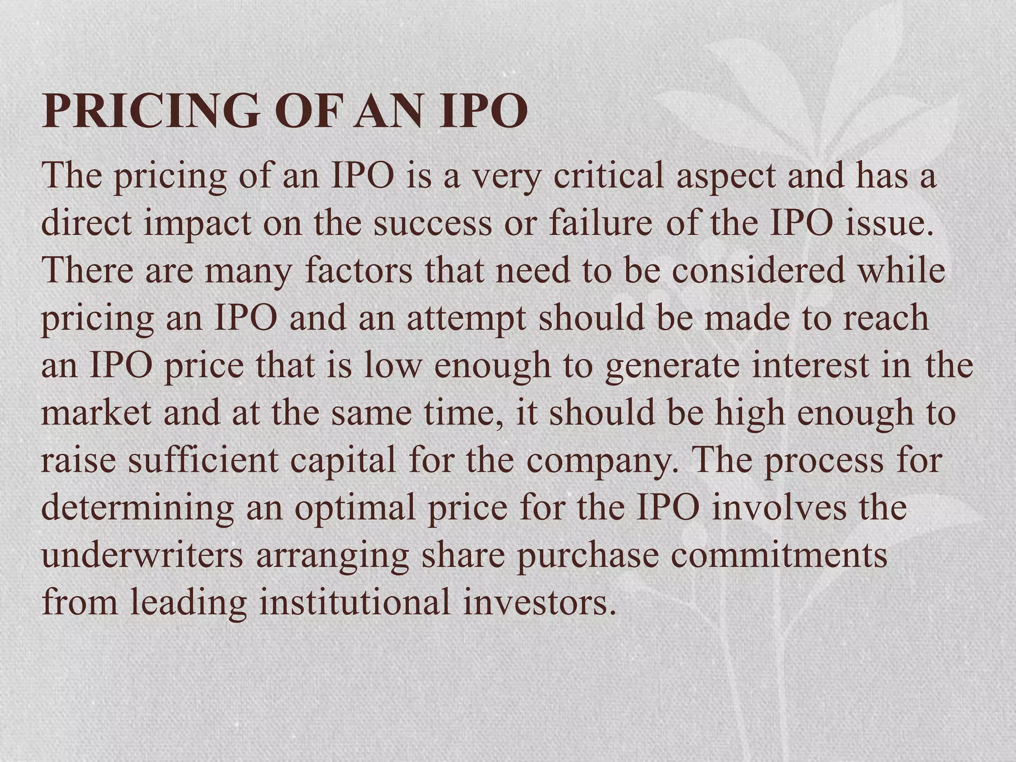 Initial public offering(ipo) | PPTX