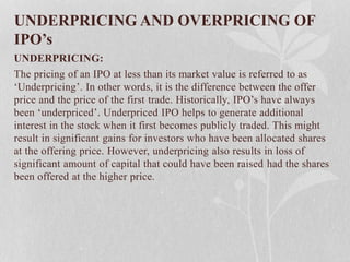 Initial public offering(ipo) | PPTX