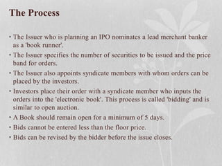 Initial public offering(ipo) | PPTX