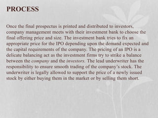 Initial public offering(ipo) | PPTX