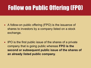 Initial public offering (ipo) | PPTX