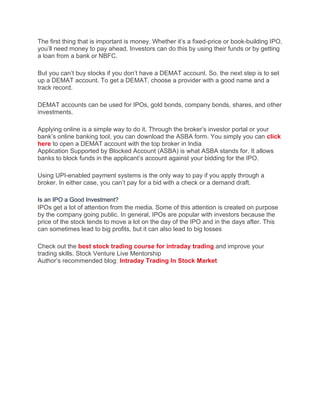 Initial Public Offering (IPO) What It Is and How It Works | PDF