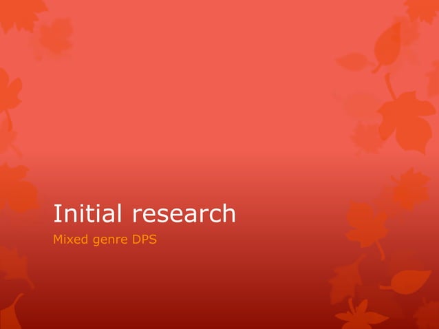 Initial research dps | PPT