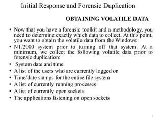 Initial Response and Forensic Duplication | PDF