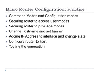 Initial router and switch configuration | PPTX