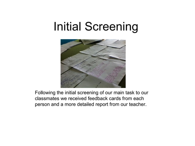 Initial screening | PPT
