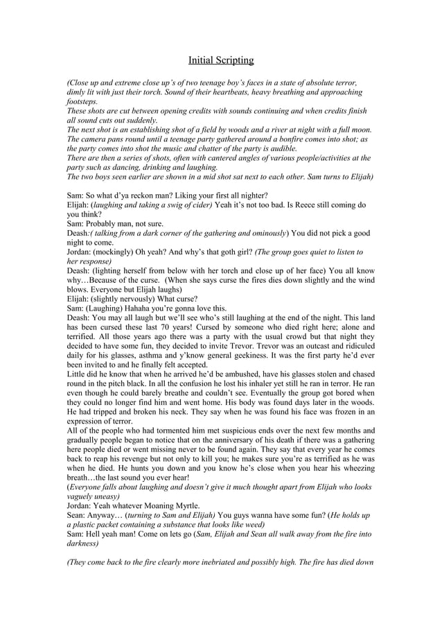 Initial Scripting | PDF